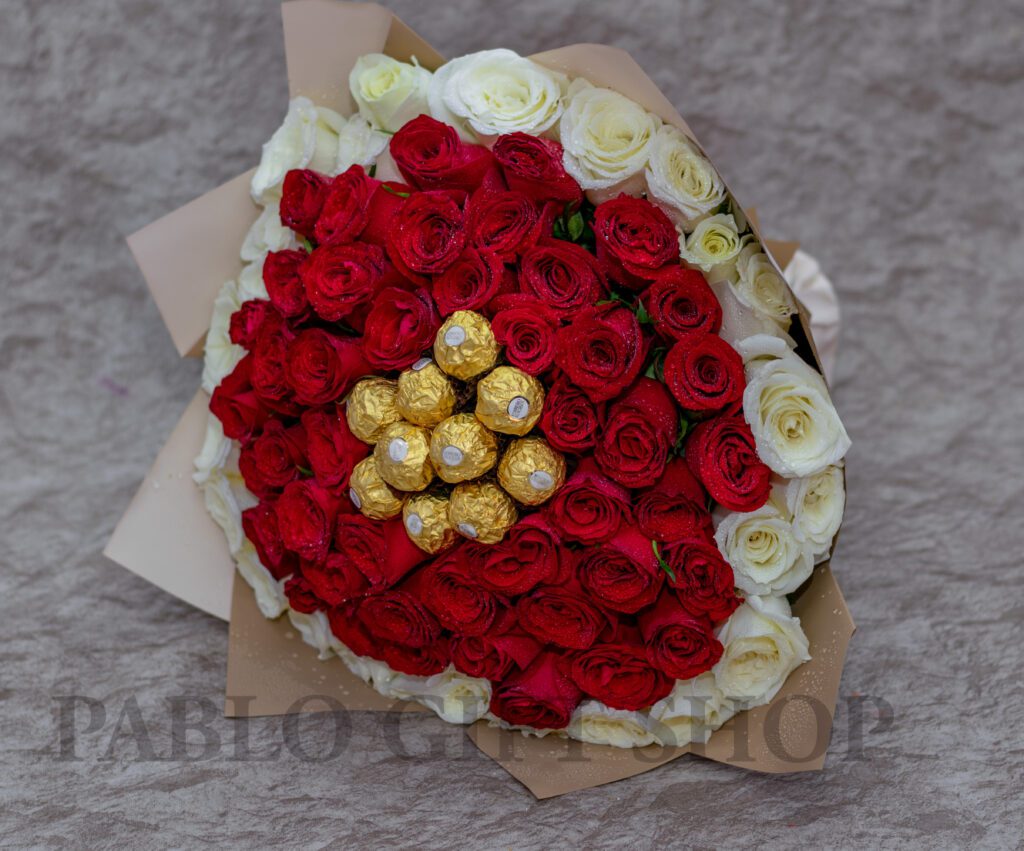 Royal Flower Bouquet with Chocolates - Pablo Gift Shop