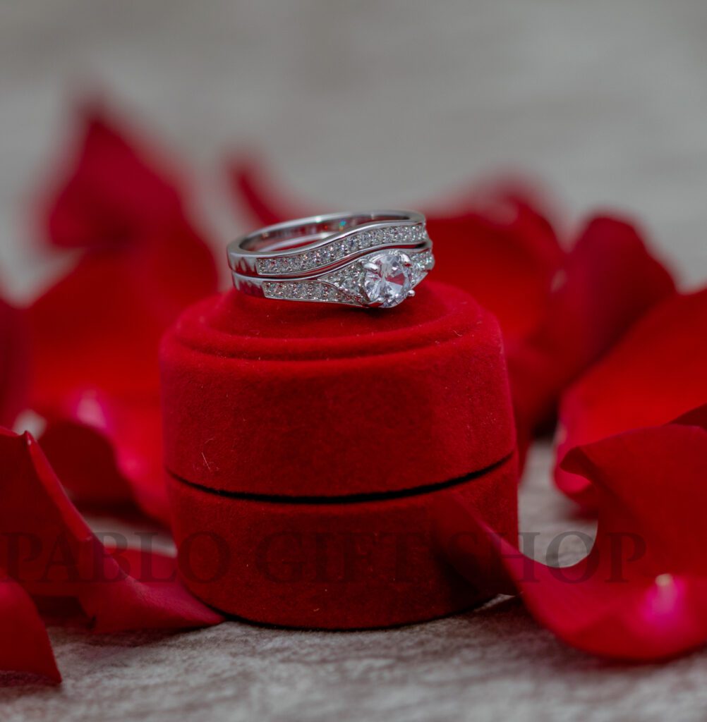 Double Sterling Silver Engagement Rings - Pablo Gift Shop
