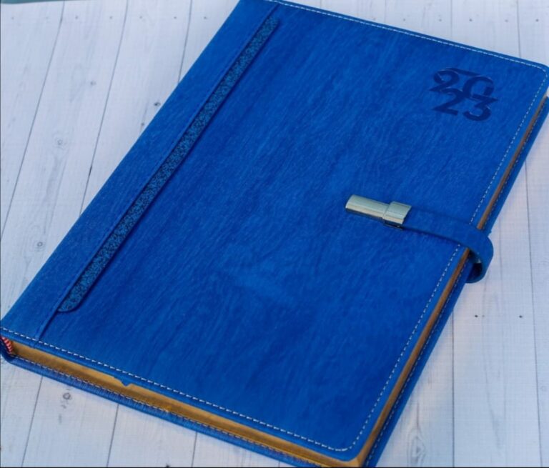 A5 Day a Page Blue Diary - Pablo Gift Shop