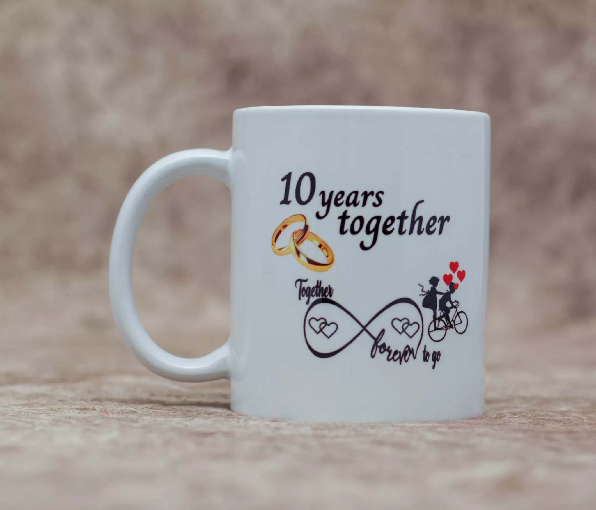 White Customized Anniversary Mug - Pablo Gift Shop